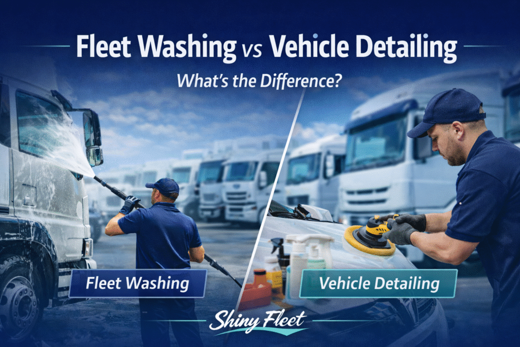 Fleet Washing vs Vehicle Detailing: What’s the Difference?